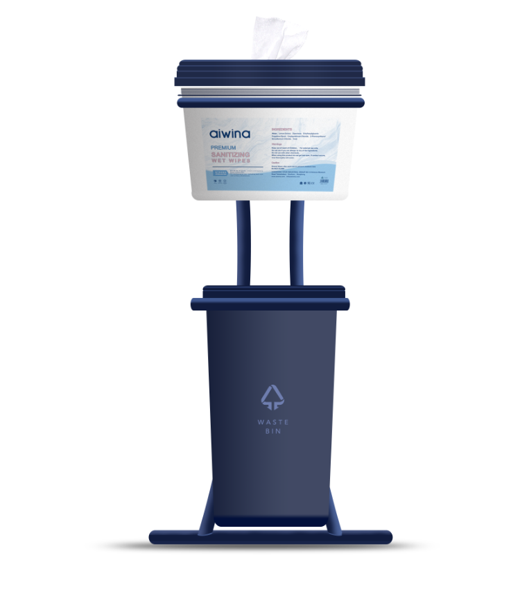 Floor Stand Metal Antibacterial Gym Sanitizing Fitness Steel Wet Wipes ...