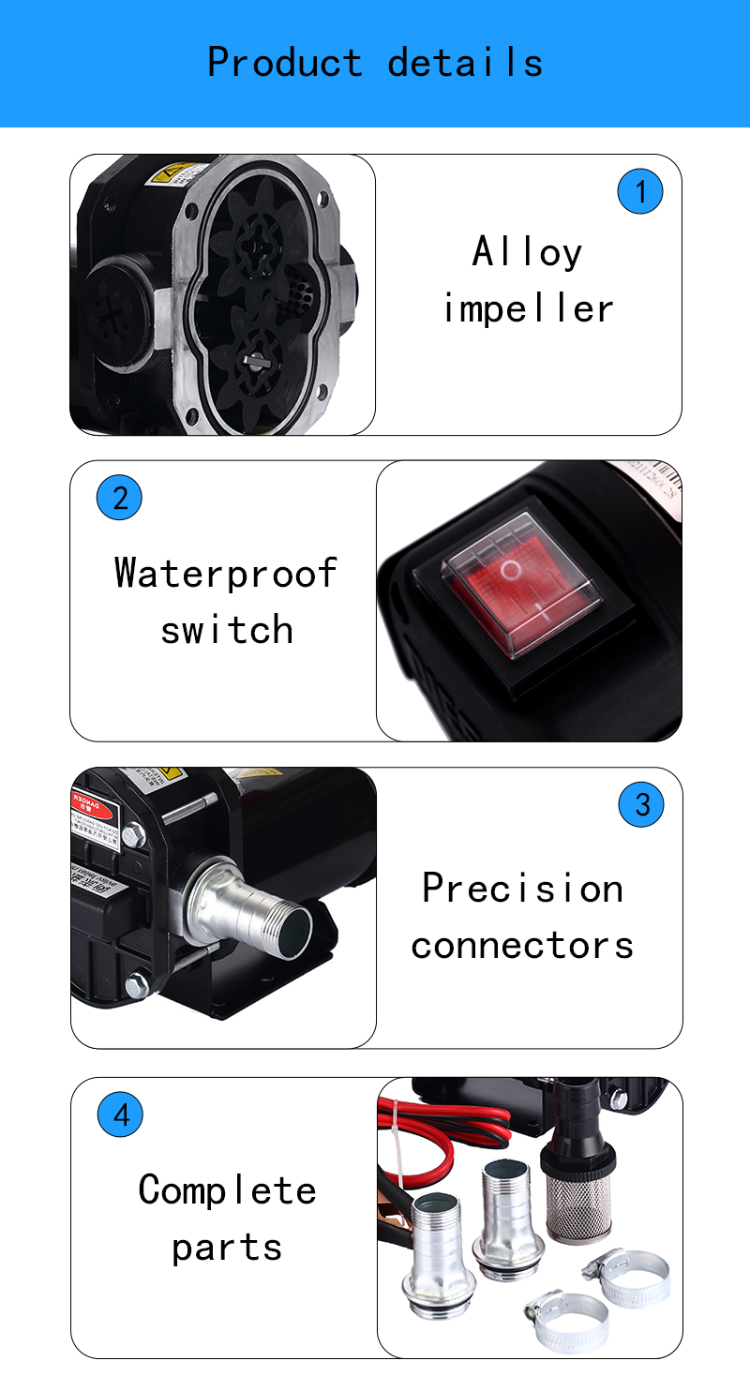 High Quality Dc 12v 24v 50hz High Pressure Fuel Pump Diesel Kerosene Gasoline Electric Transfer ...