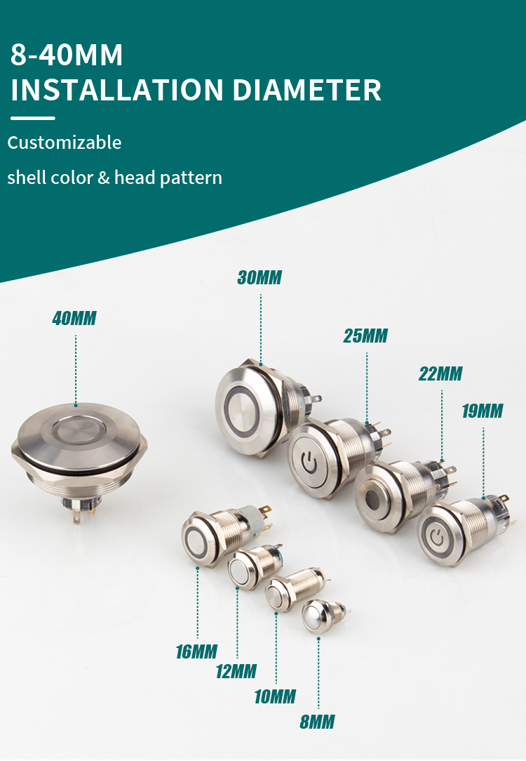 Buy Standard Quality China Wholesale Lvbo Metal Button Switch 12mm ...