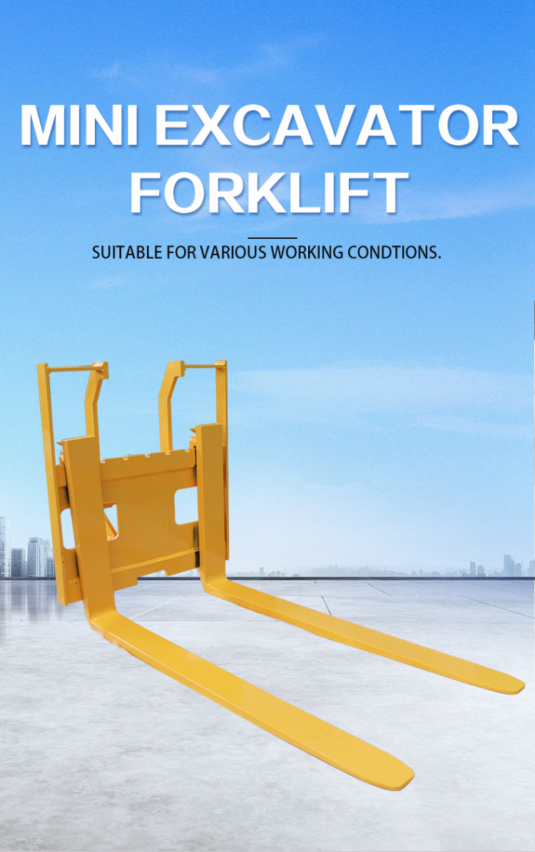 Factory Supply 1 Ton Excavator Attachment Mini Forklift For Excavator ...