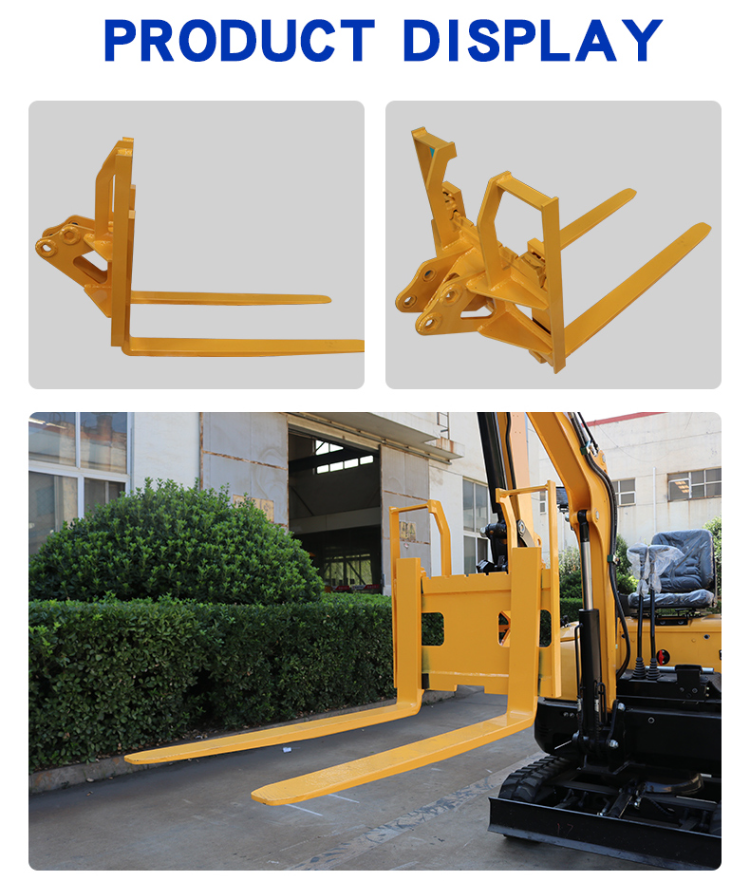 Factory Supply 1 Ton Excavator Attachment Mini Forklift For Excavator ...