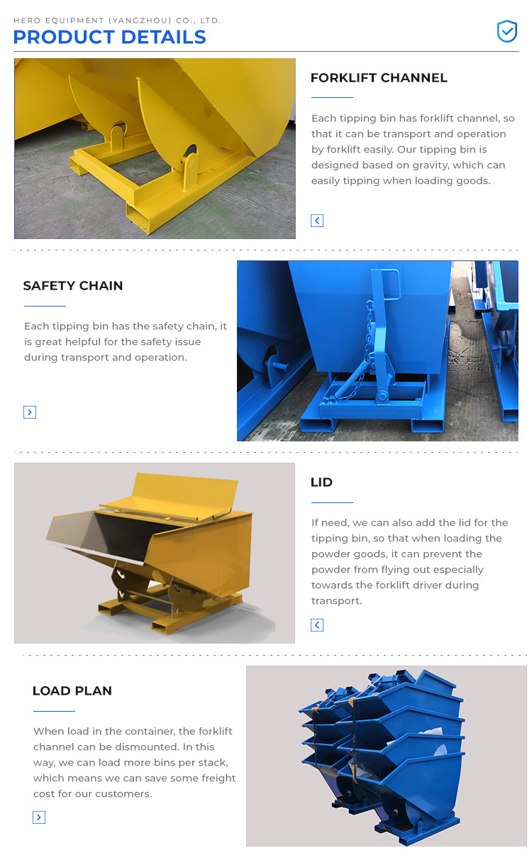 Buy Wholesale China Waste Management Forklift Attachment Tipping Bin ...