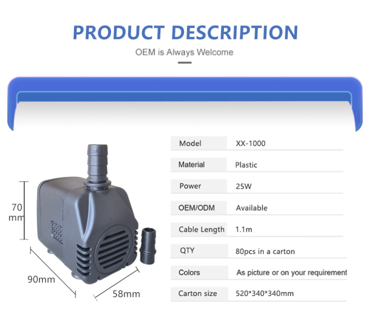 Ultra-quiet Mini Multi-function Submersible Water Pond Pumps Filters ...