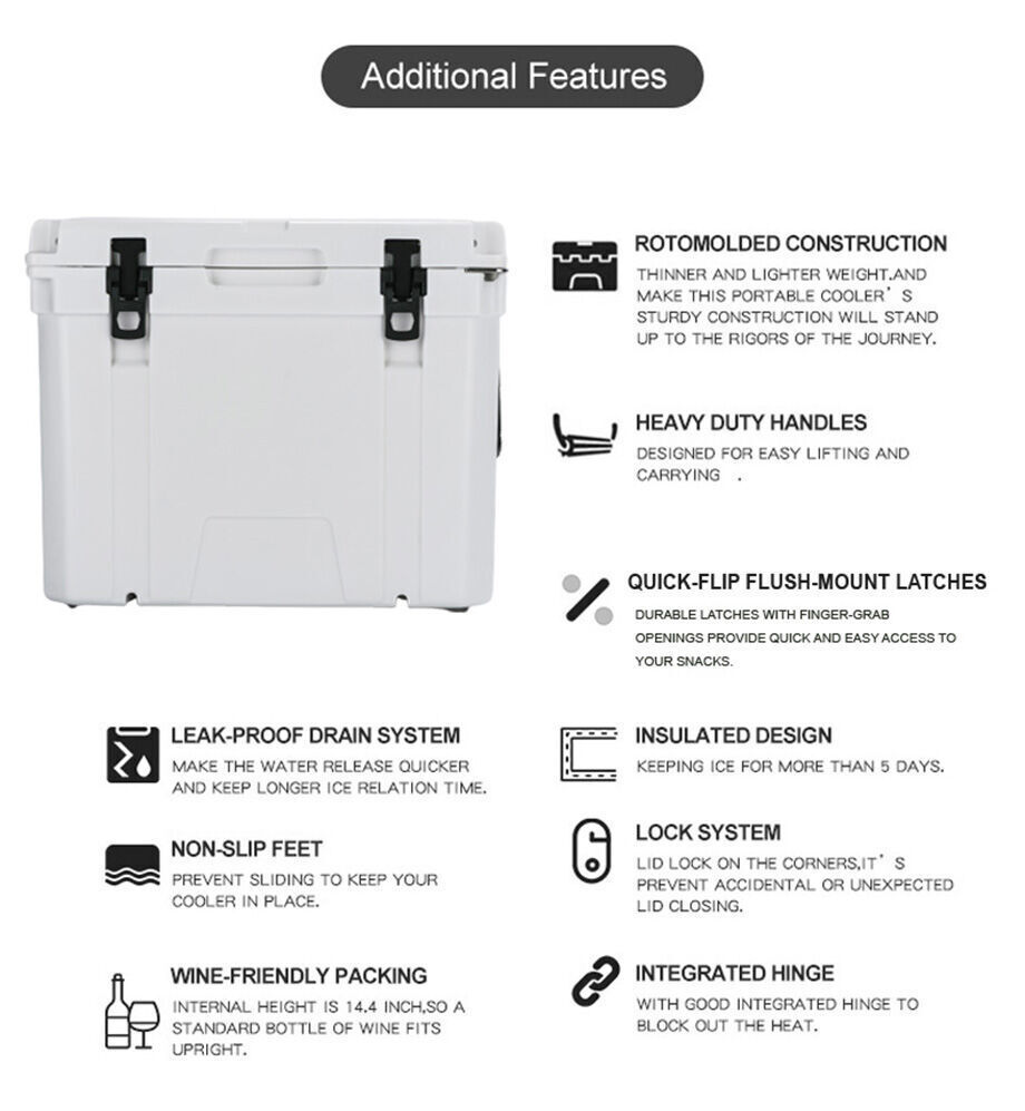 Buy Wholesale China 55qt Hard Plastic Ice Chest Rotomolded Cooler ...