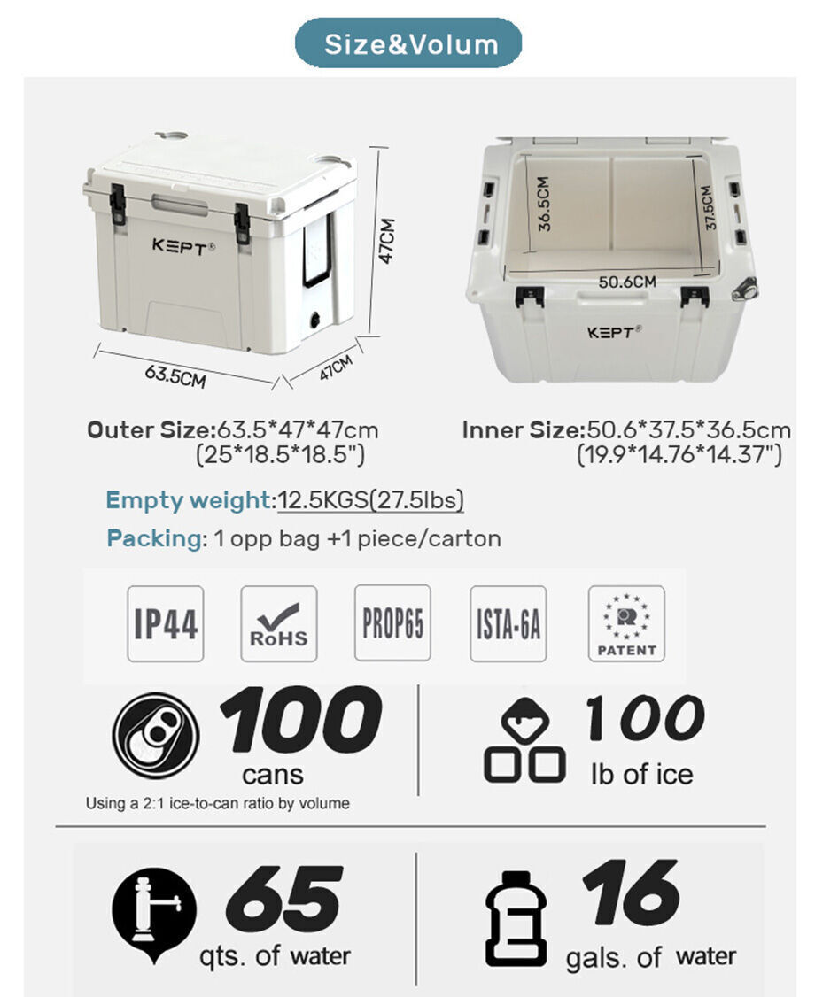 Buy Wholesale China Custom Large Portable 65l Cooler Square Plastic Ice ...