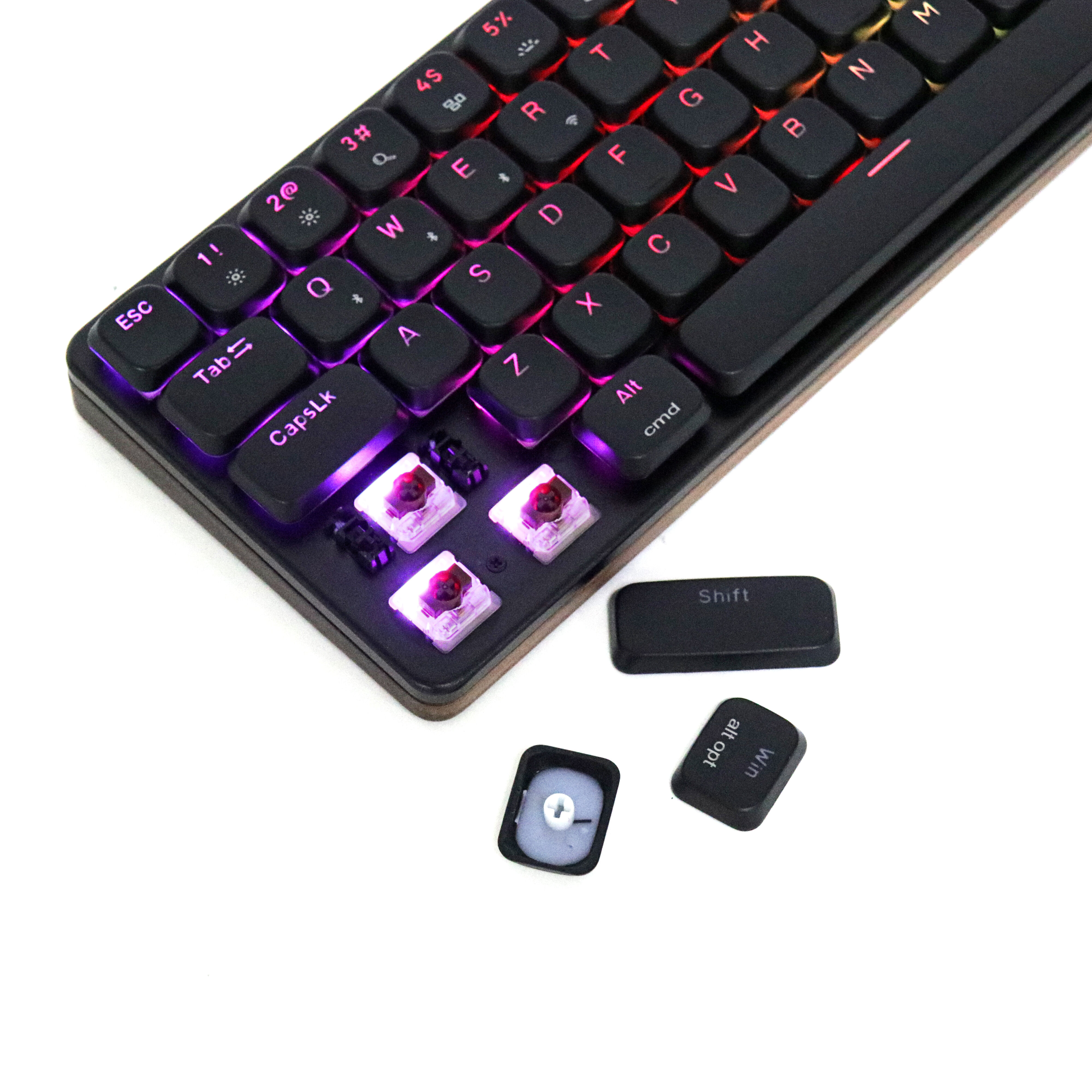 Buy Wholesale China K67 Low Profile Switch Rgb Tri Mode Hot-swappable ...