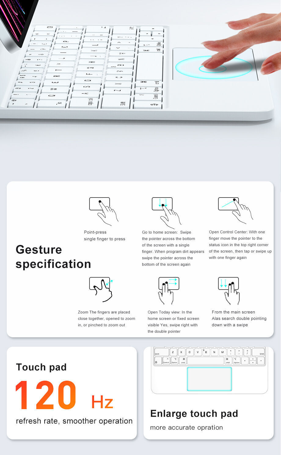 Buy Wholesale China Magic Magntic Bluetooth Backlight Floating Touchpad ...