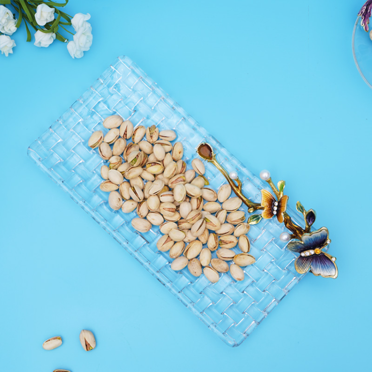 Roro Luxury Home Decor Tabletop Decoration Crystal Glass Dry Dessert ...