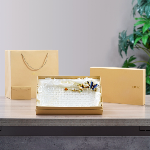 Roro Luxury Home Decor Tabletop Decoration Crystal Glass Dry Dessert ...