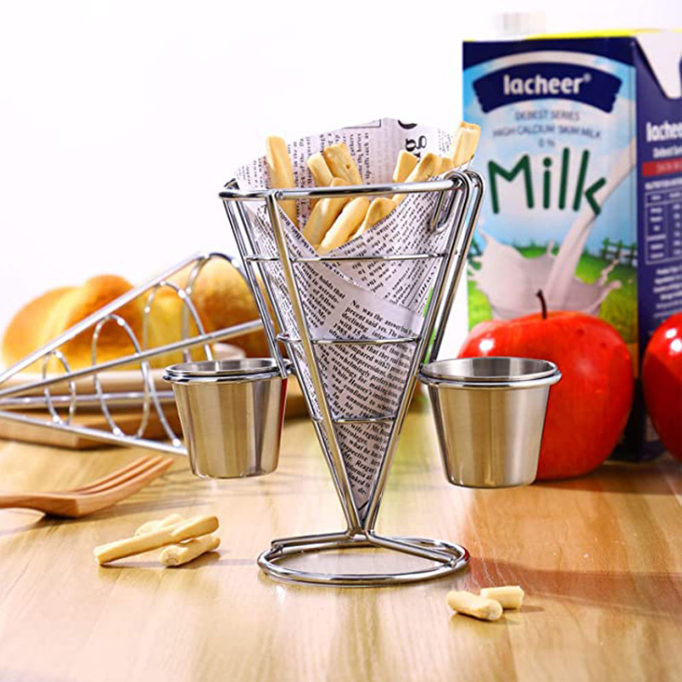 Bulk Buy China Wholesale Factory Fries Stands Classic Cone With Dipping ...
