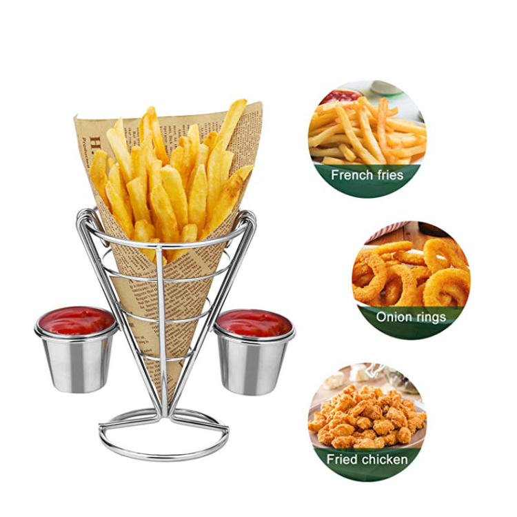 Bulk Buy China Wholesale Factory Fries Stands Classic Cone With Dipping ...