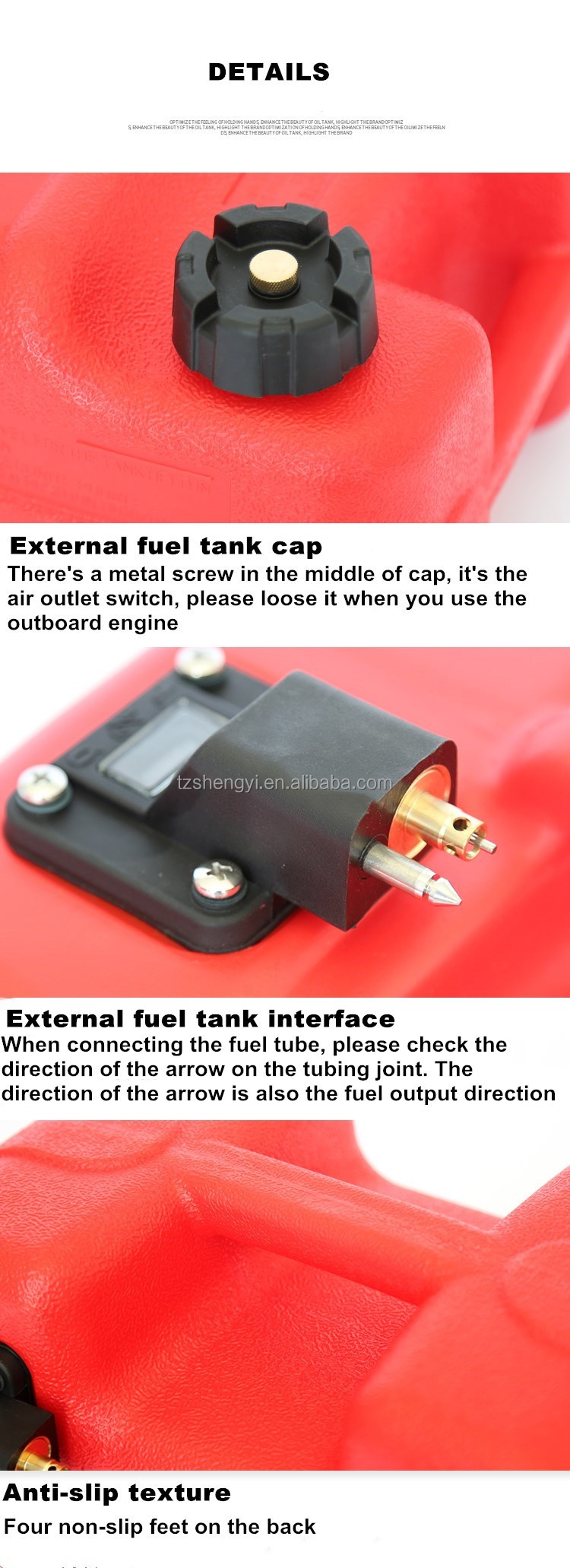 Marine Boat Engine Outboard Motor External Fuel Tank 24l With Fuel Pipe ...