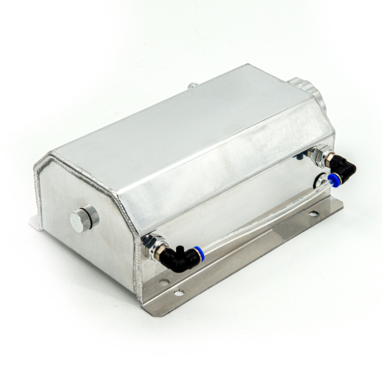 Universal 2l Alloy Aluminum Engine Oil Fuel Gas Catch Can Breather Tank ...
