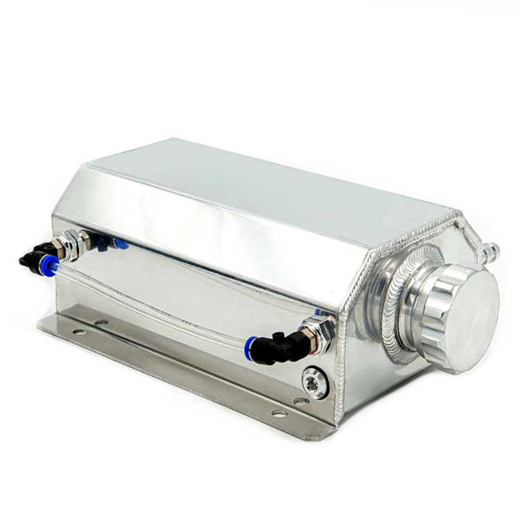 Universal 2l Alloy Aluminum Engine Oil Fuel Gas Catch Can Breather Tank ...