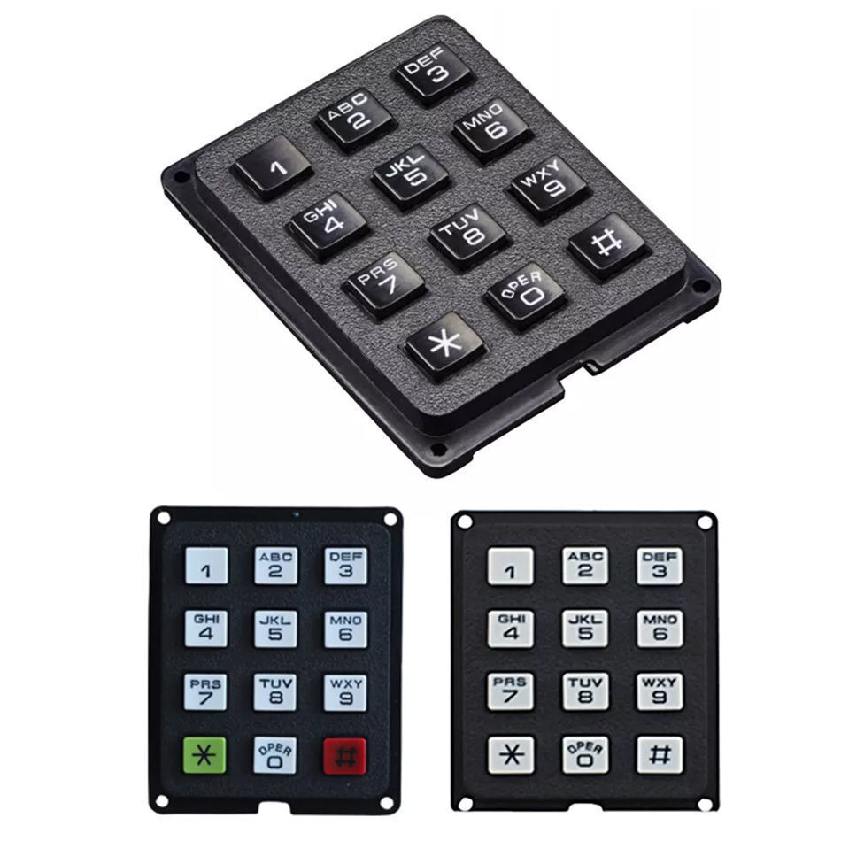 Factory Price 4x3 12 Button Matrix Plastic Chiclet Keyboard Telephone ...