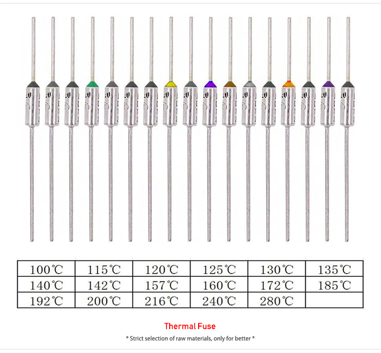 Iec 10a 250v Overtemperature Thermal Fuse Circuit Cutoffs Thermal Fuse ...