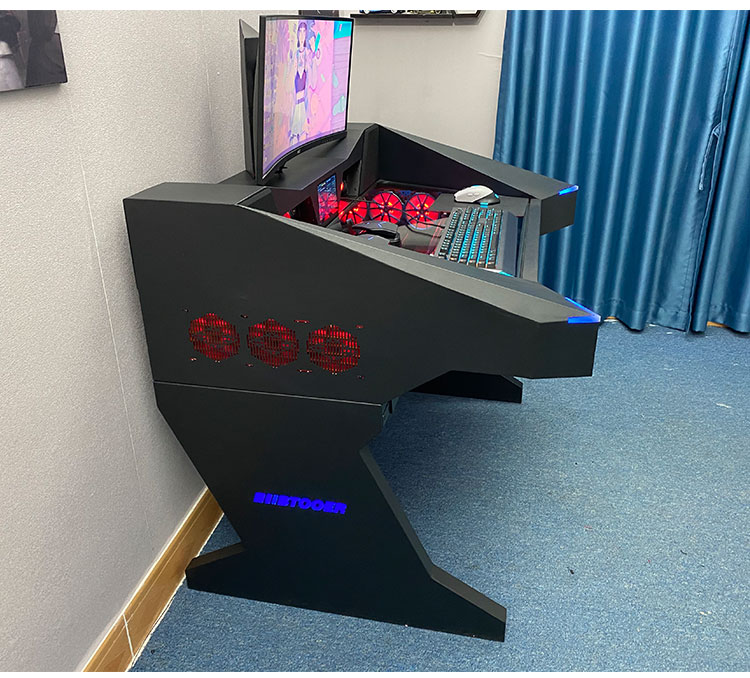 Gamer Tempered Glass Side Panel Table Pc Desk Rgb Water-cooling ...