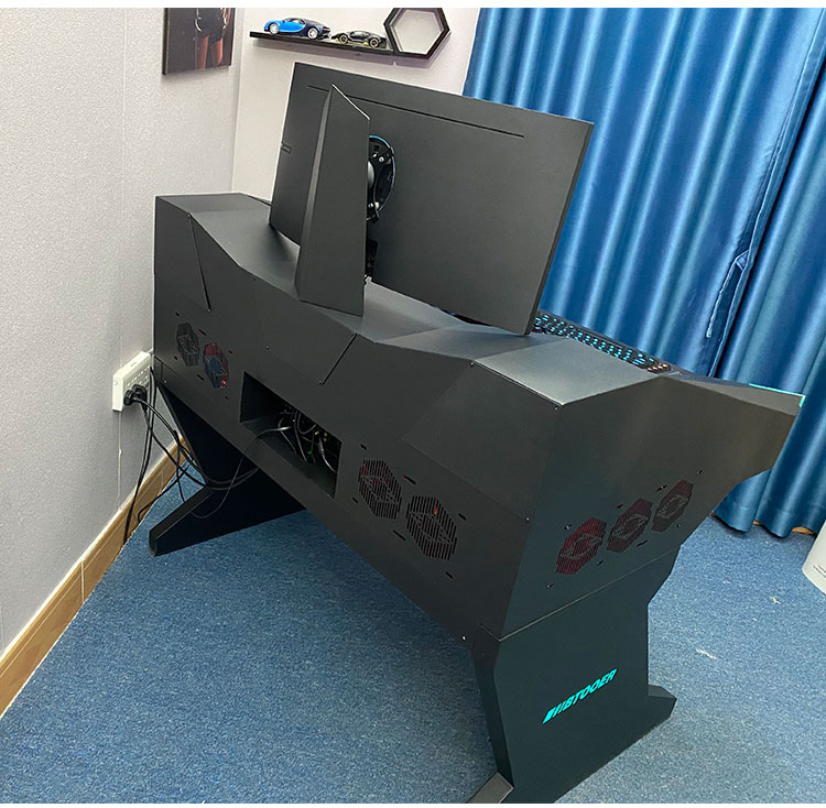 Gamer Tempered Glass Side Panel Table Pc Desk Rgb Water-cooling ...