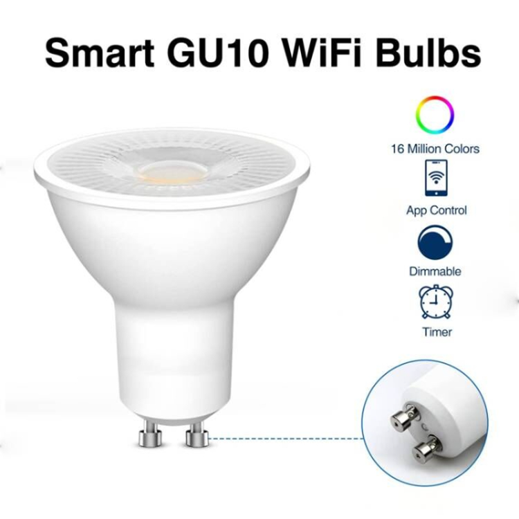 2023 New Zigbee Gu10 Rgbcct Spotlight Color Changing Bulb Dimmable ...