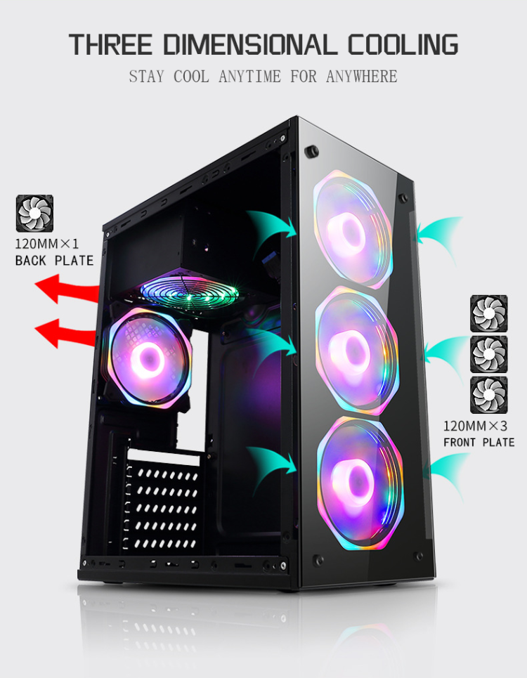 Fast Delivery Atx Gaming Computer Case Towers Multiple Hardware ...
