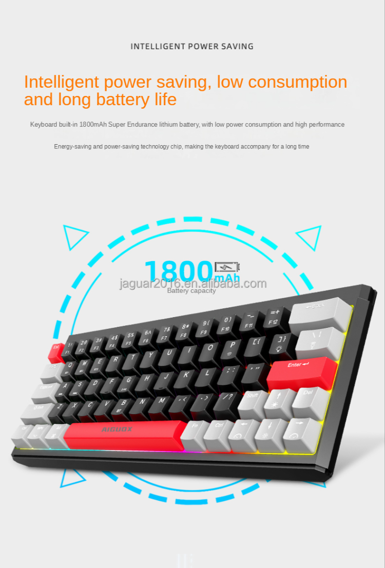 Patriotism Gk-64 Key Hot Plug Wireless Mechanical Gaming Keyboard Rgb ...