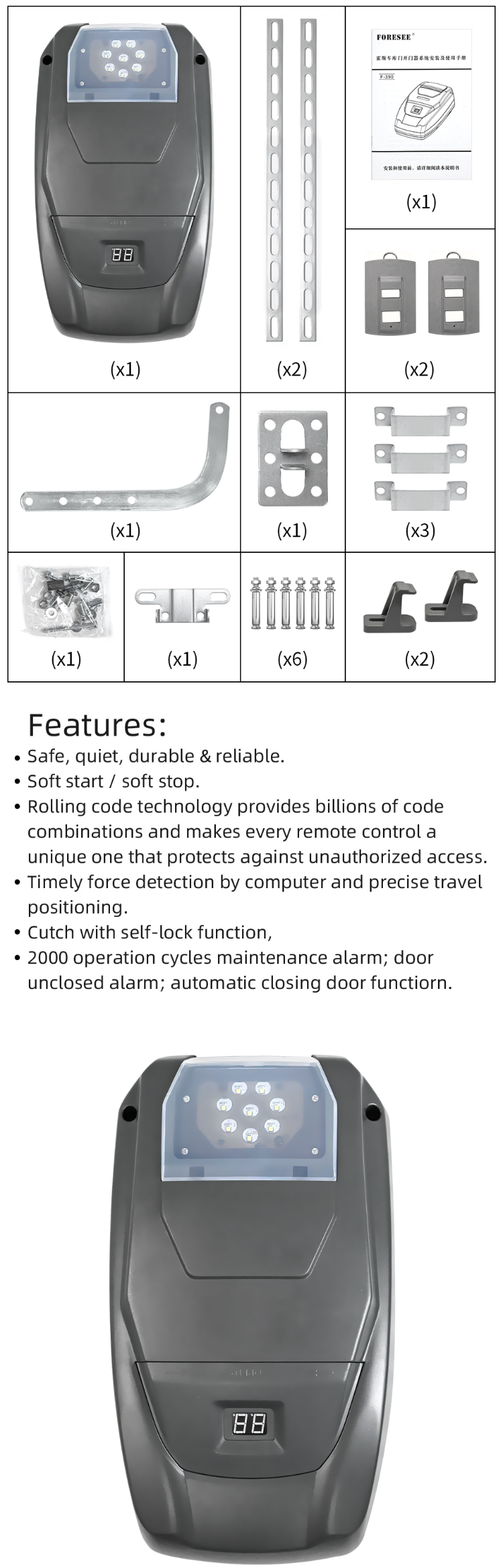 Buy China Wholesale Foresee 1200n Garage Gate Opener Wireless Remote ...