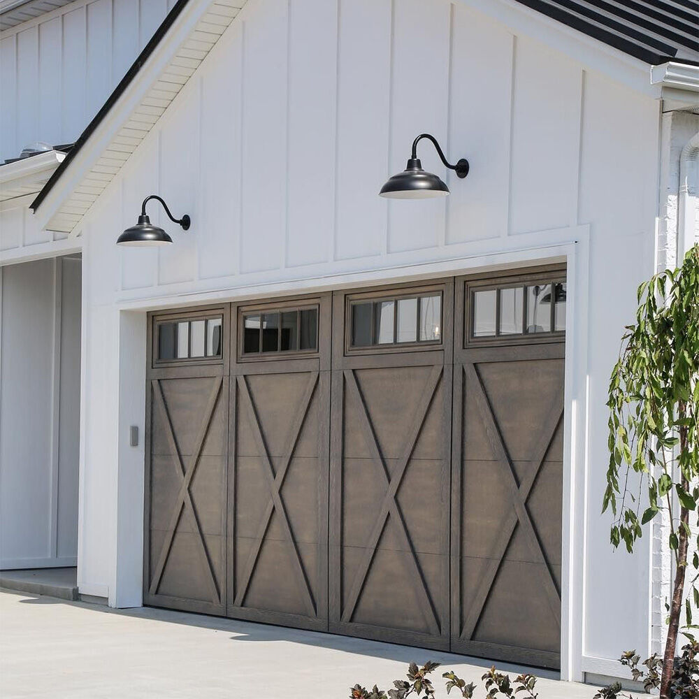 Natural Motorized Overhead Sectional Solid Wooden Garage Doors ...