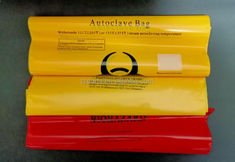 Lab Plastic Flat-mouthed Red Yellow Customized Biohazard Medical Waste ...