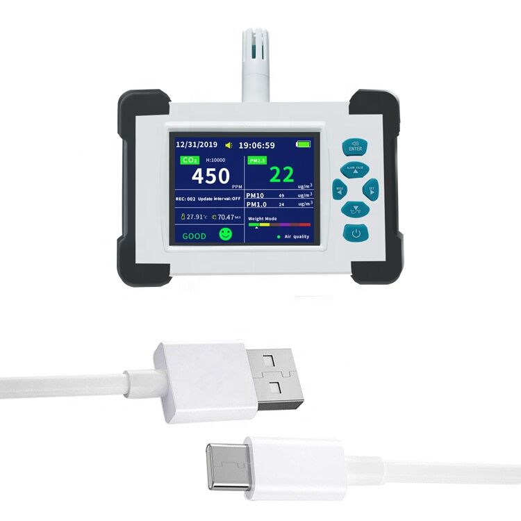 Dust Particle Counter Pm2.5 Temperature Humidity Aqi Tester Particle ...