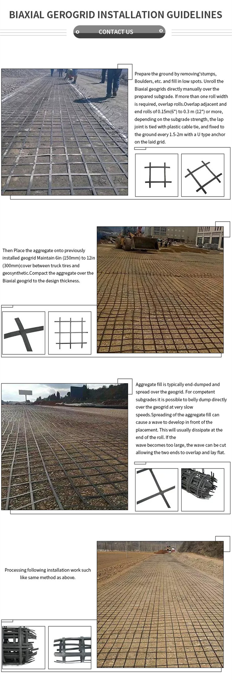 80kn/m 100kn/m Biaxial Steel-plastic Composite Geogrids Price - Explore ...