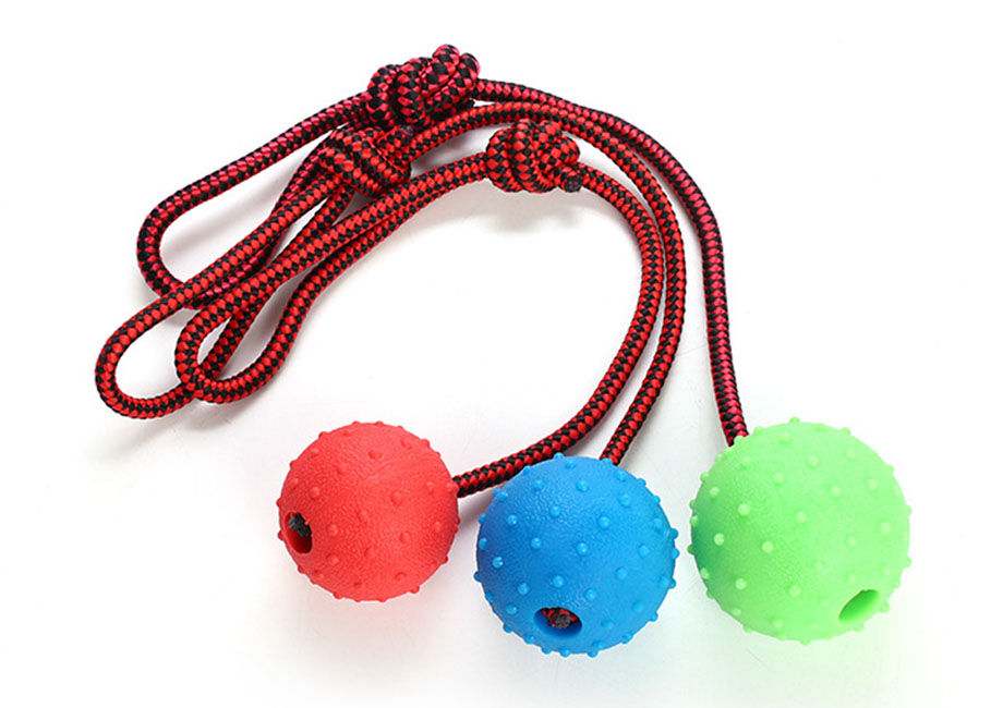 Buy Wholesale China Dog Toys Treat Balls Interactive Hemp Rope Rubber Leaking Balls For Small ...