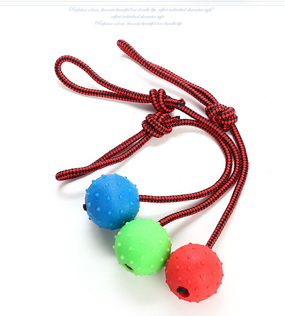 Buy Wholesale China Dog Toys Treat Balls Interactive Hemp Rope Rubber Leaking Balls For Small ...