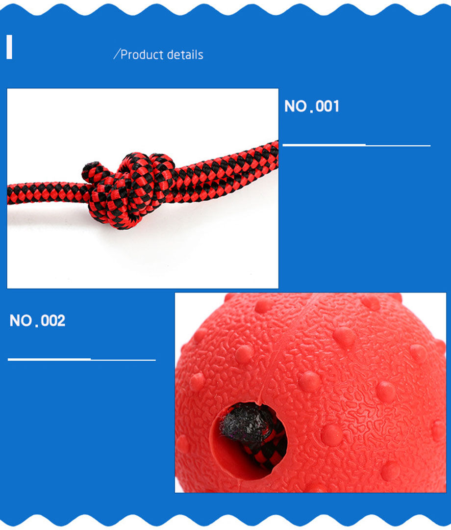 Buy Wholesale China Dog Toys Treat Balls Interactive Hemp Rope Rubber Leaking Balls For Small ...