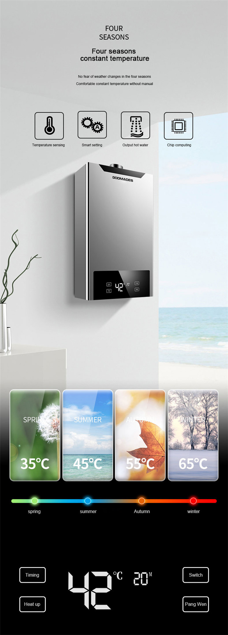 Buy China Wholesale Household Mini Bathroom Tankless Gas Gyser Instant ...