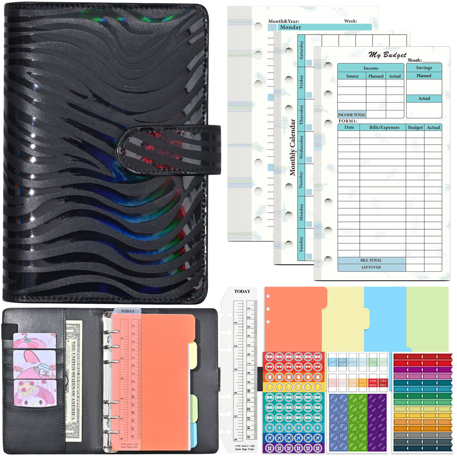 Budget Binder Kit –purple Budget Binder Money Wallet Organizer Planner ...