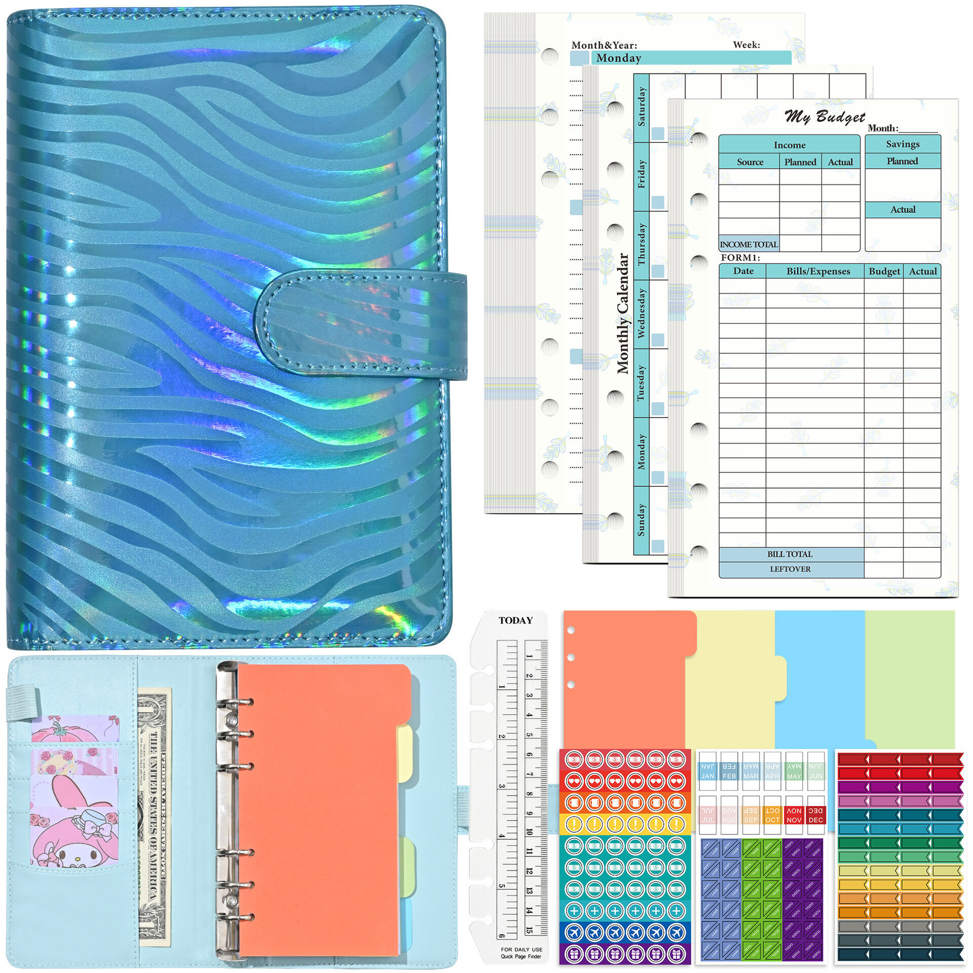 Budget Binder Kit –purple Budget Binder Money Wallet Organizer Planner ...