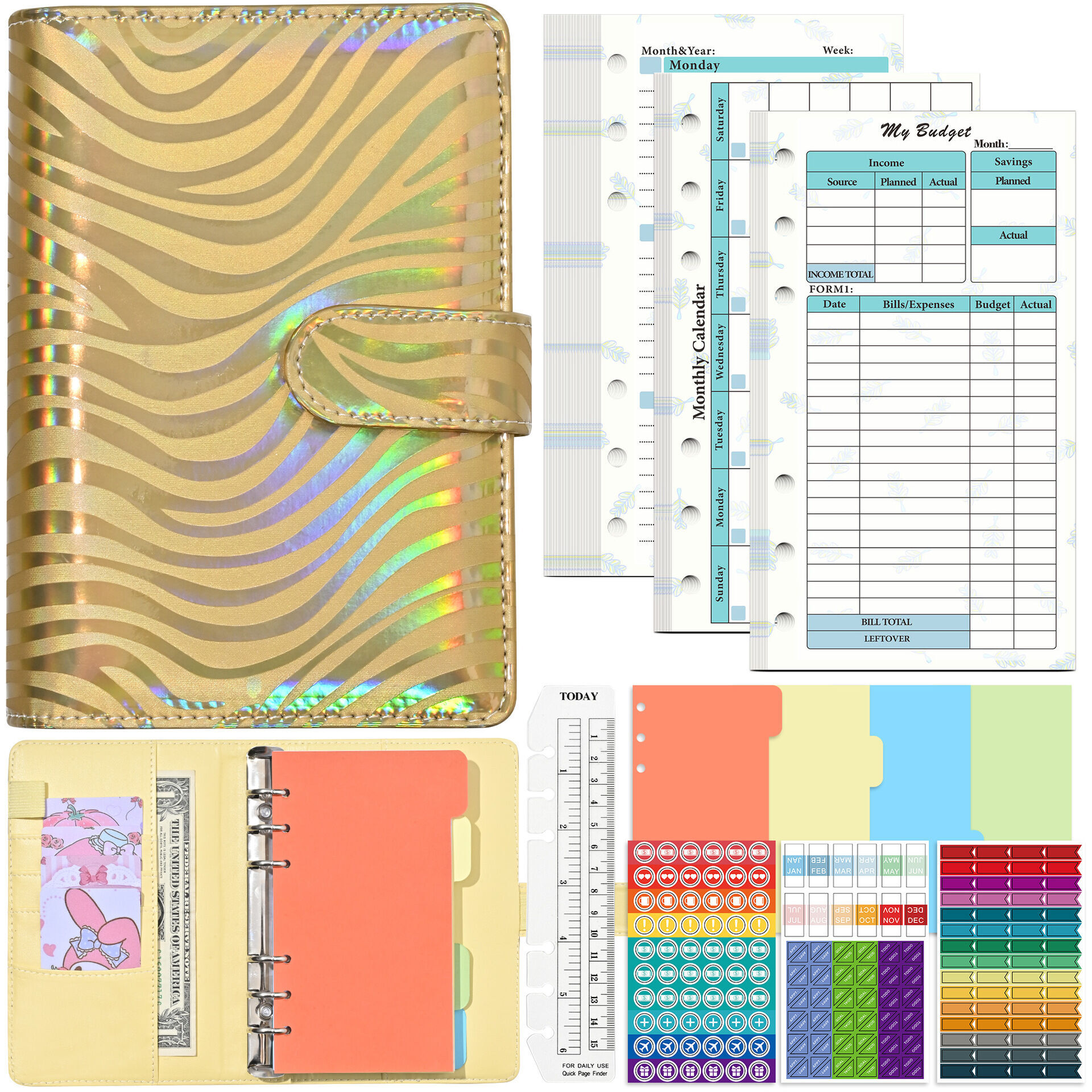 Budget Binder Kit –purple Budget Binder Money Wallet Organizer Planner ...