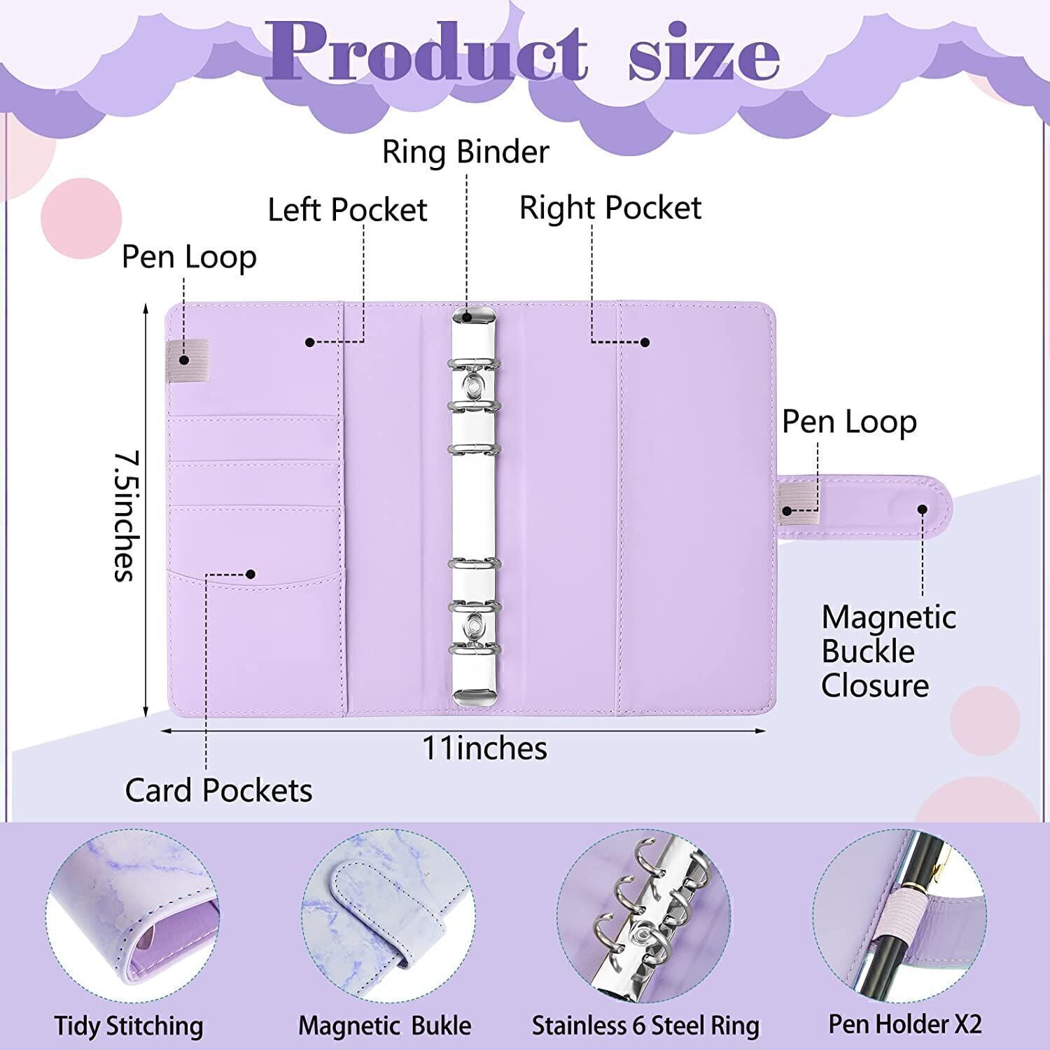 Budget Binder Kit –purple Budget Binder Money Wallet Organizer Planner ...