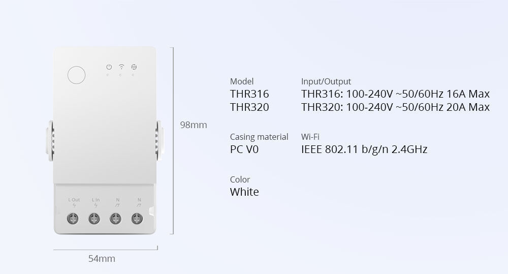 Sonoff Th Origin 16a Wireless Smart Home Remote Control Temperature And ...
