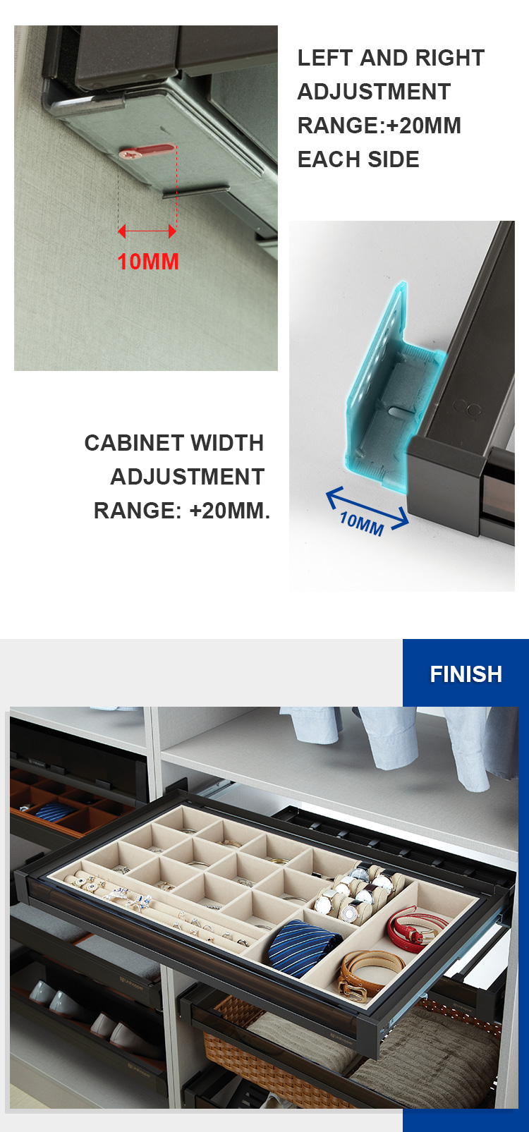 Custom Glass Closet System Organizer Wardrobe Closet Accessories ...