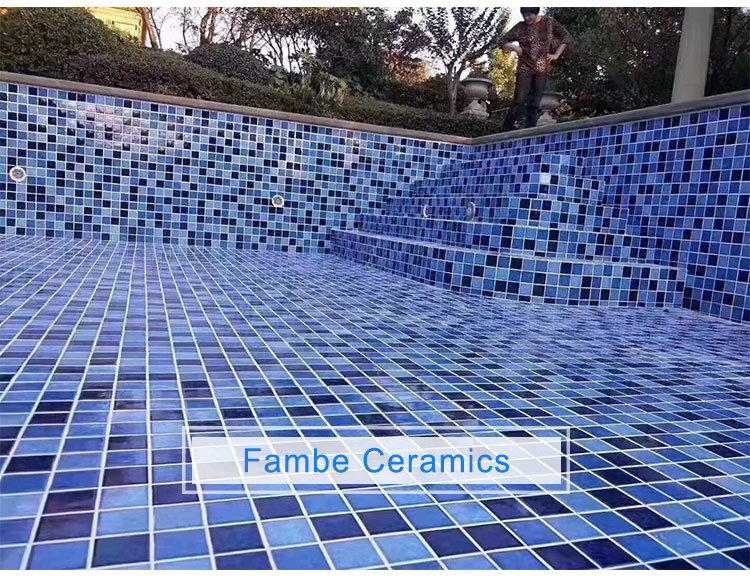 Classic Dark Blue Modern Glazed Porcelain Ceramic Mosaic Tile For ...