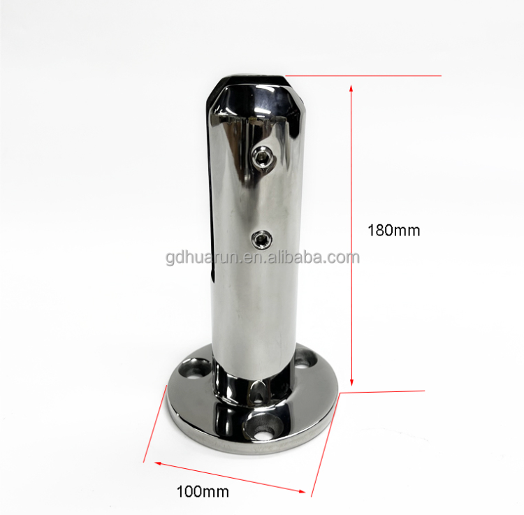 Frameless Glass Pool Fence Round Spigot With Base Plate & Cover ...