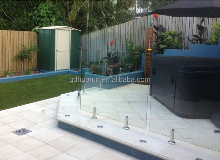 Frameless Glass Pool Fence Round Spigot With Base Plate & Cover ...