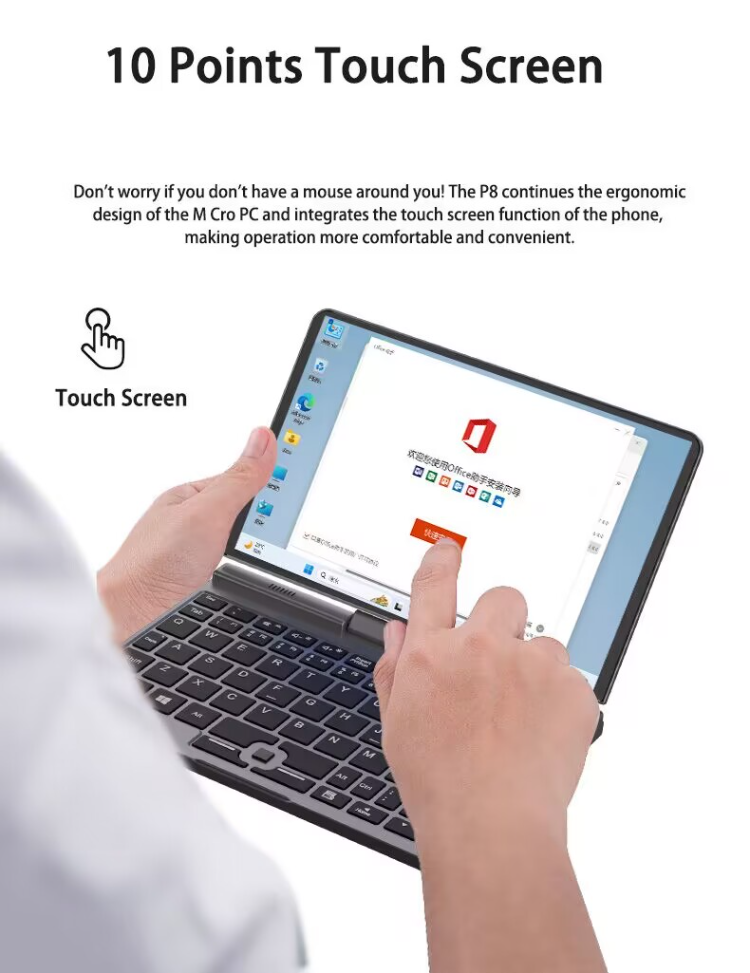 Crelander 2 In1 Mini Laptop 8 Inch Intel Alder Lake N100 Cpu Touch ...