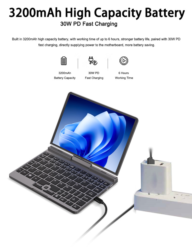 Crelander 2 In1 Mini Laptop 8 Inch Intel Alder Lake N100 Cpu Touch ...