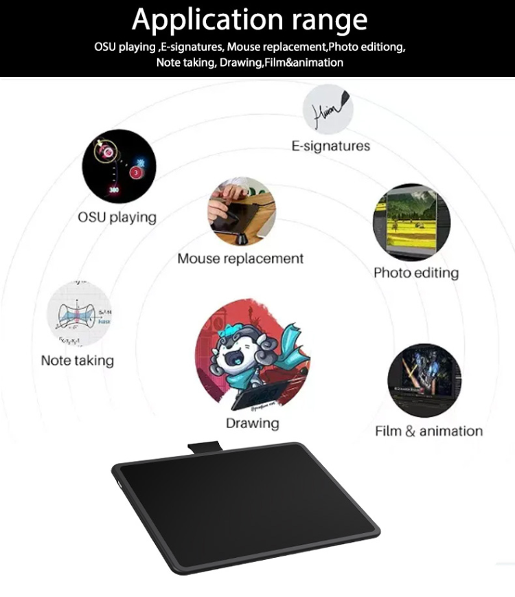 Jsk Digital Pen Tablet Monitor Graphic Drawing Tablet With 8192 Level ...