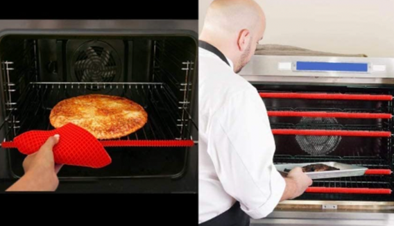 Set Of 2 Extra Long Oven Rack Silicone Shields Heat Resistant Oven ...