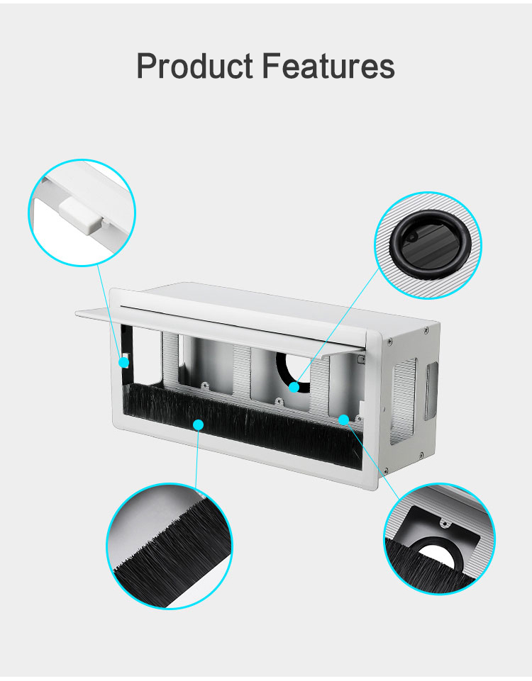 Buy Wholesale China Computer Desk Wire Hole 40mm Flip Up Brush Office ...