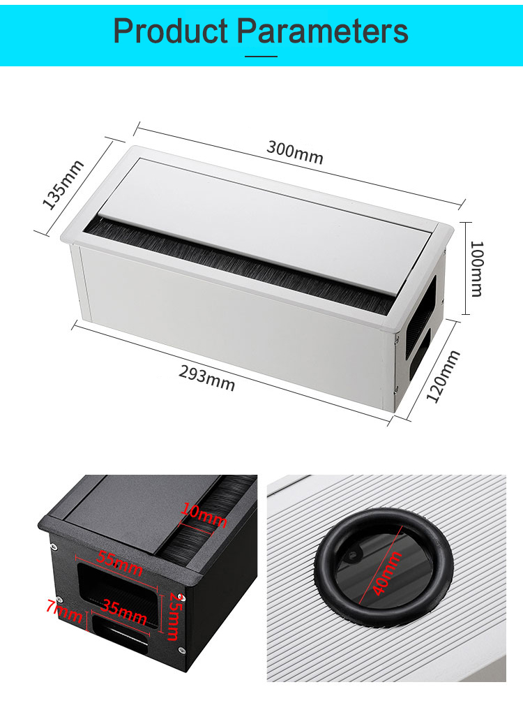 Buy Wholesale China Computer Desk Wire Hole 40mm Flip Up Brush Office ...