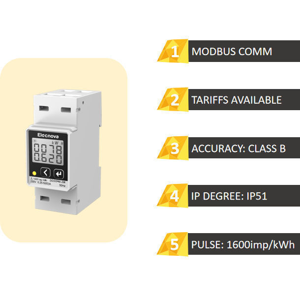 Buy Wholesale China Single Phase Din Rail Smart Energy Meter With Rs485 ...